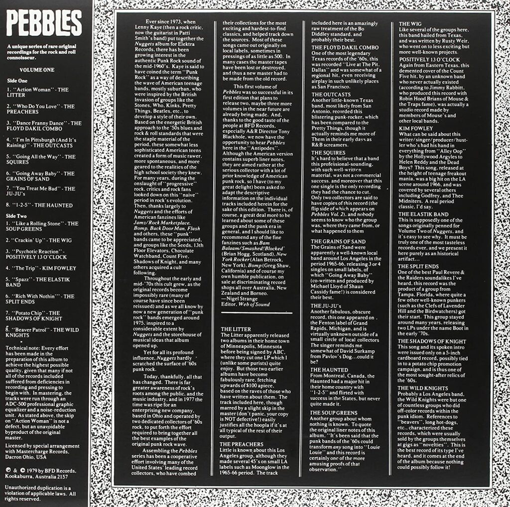 Various ‎/ Pebbles Vol. One : Original Artyfacts From The First Punk ...