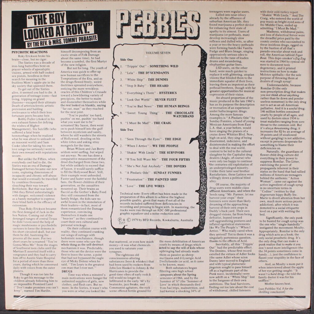 Various ‎/ Pebbles Vol. 7 : Original Artyfacts From The First Punk Era ...